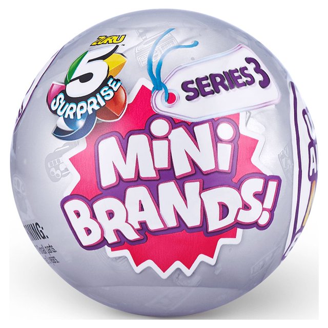 Zuru 5 Surprise Mini Brands Series 3 Mystery Capsule, Real Miniature ...