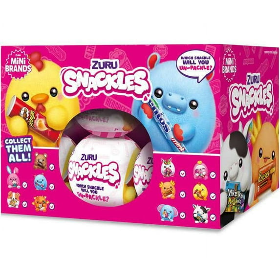 5 Surprise Mini Brands! Snackles Series 1 SMALL Plush Mystery Box (12 ...