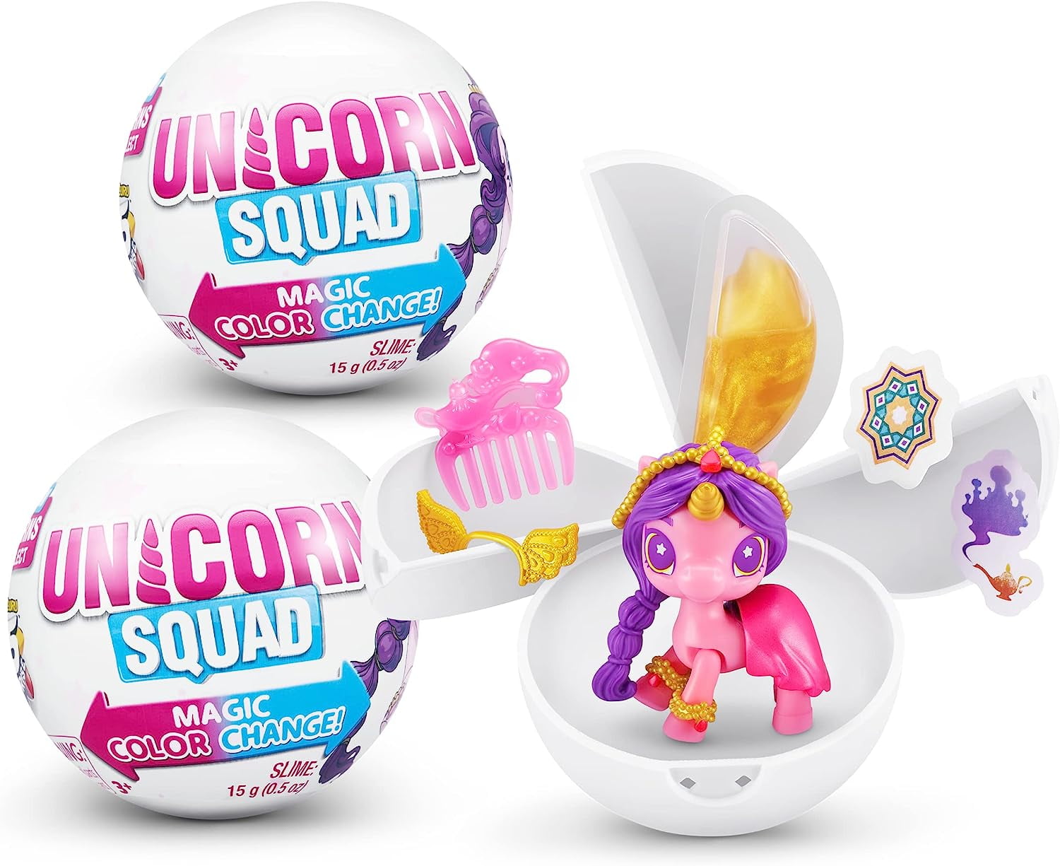 5 Surprise Unicorn Squad Series 7 by ZURU Magic Color Change, Glowing ...