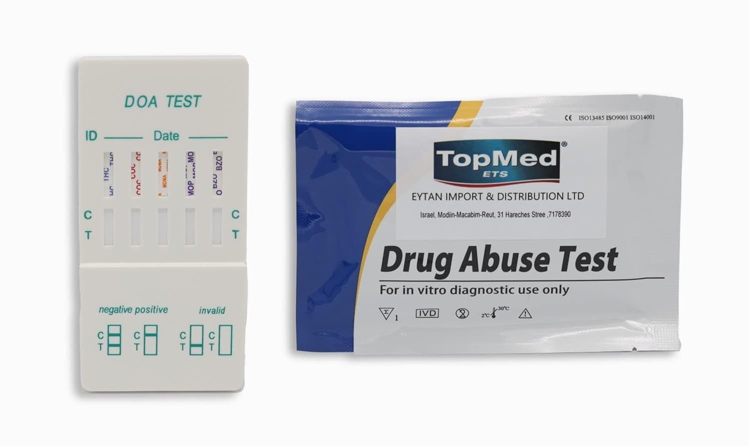 5 TOPMED Drugs in Urine Test kit 5 Units - Marijuana/Hashish (THC), COC ...
