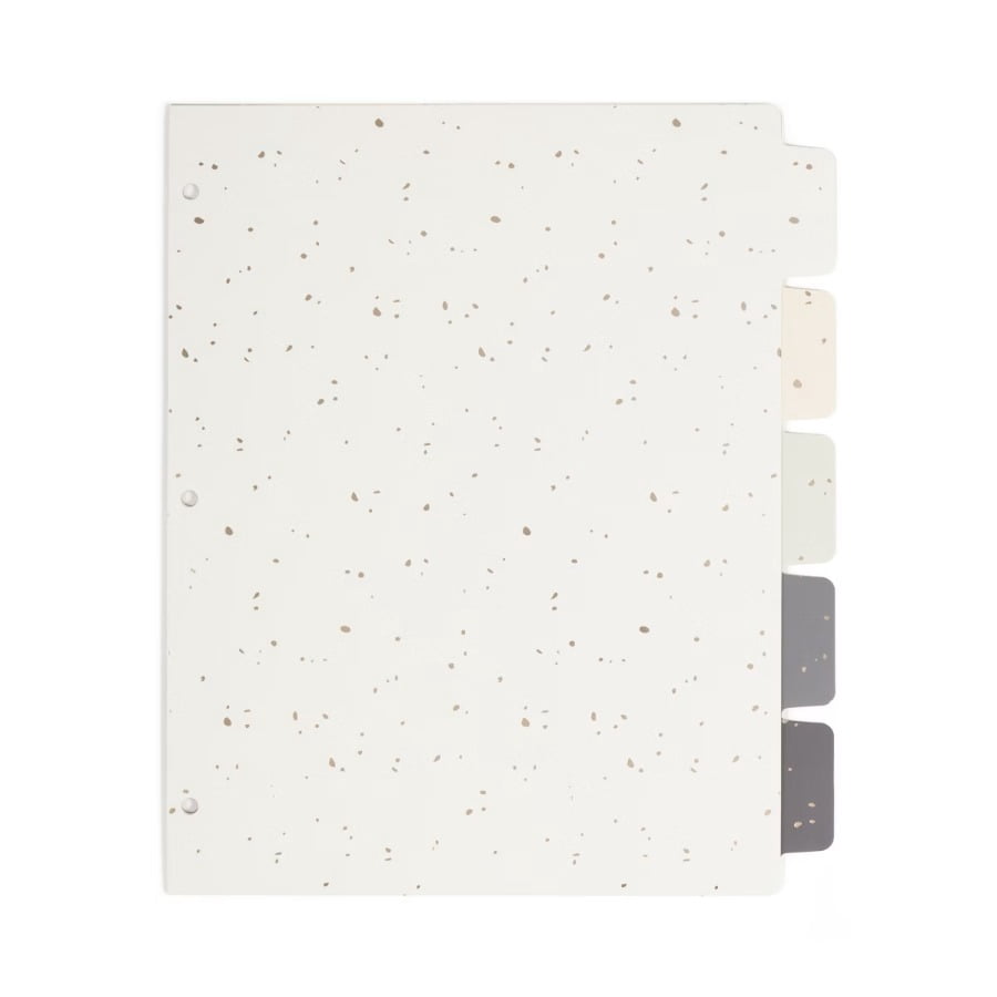 5 Tab Paper Dividers Sophisticated Speckle: File Organizer, Office ...