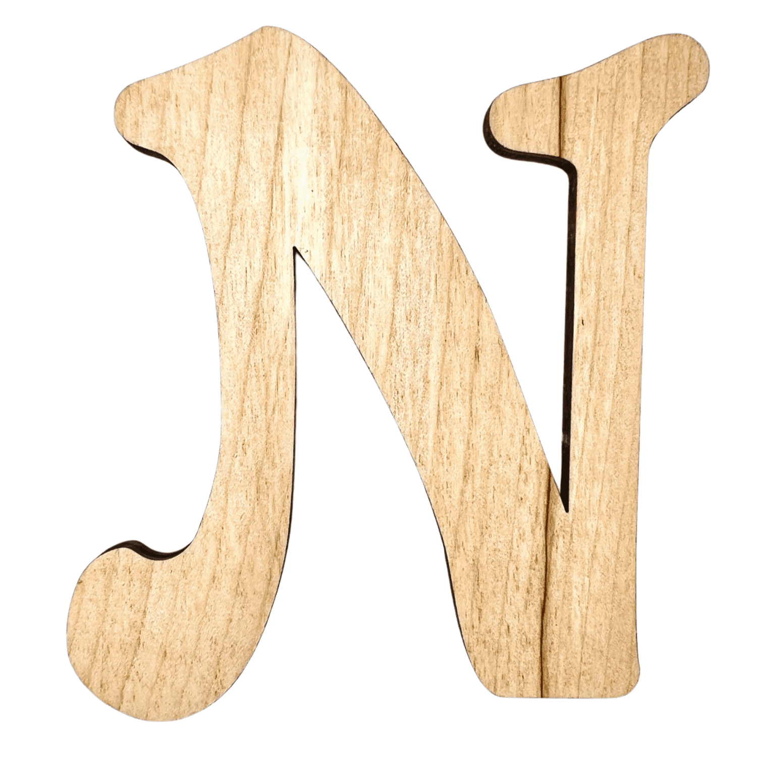 5" Tall Birch Plywood Letter N | 1/4" Thick | Krafty Supply Letters ...