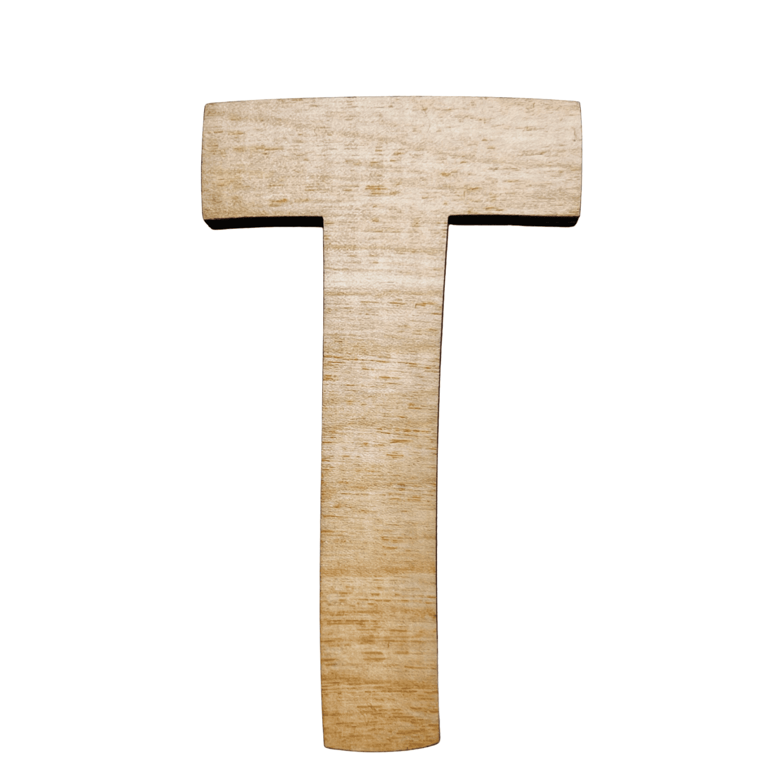5" Tall Birch Wood Letter T | 1/4" Thick | Wood Craft Letter | American ...