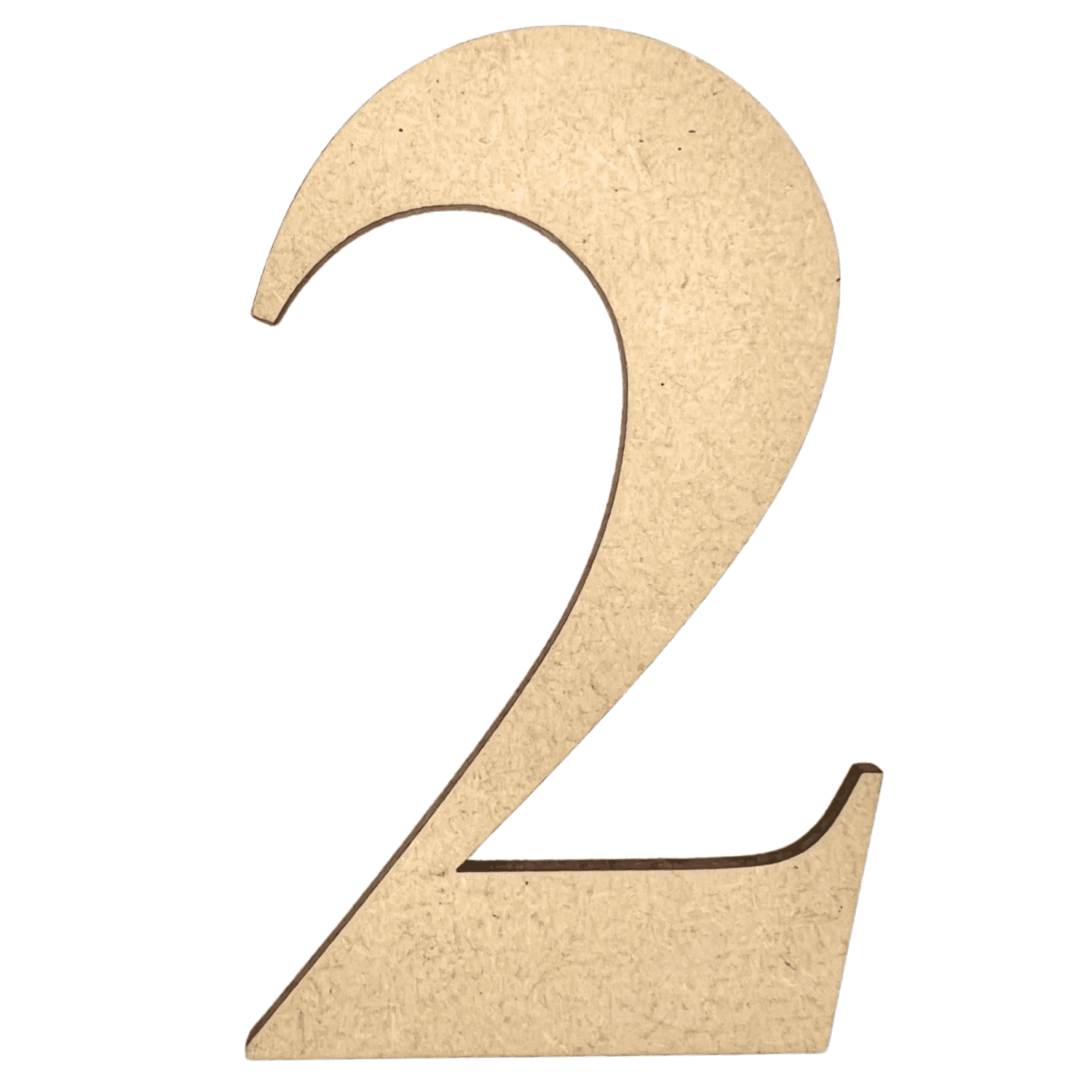 5" Tall MDF Number 2| 1/4" Thick | Krafty Supply Letters | Times ...