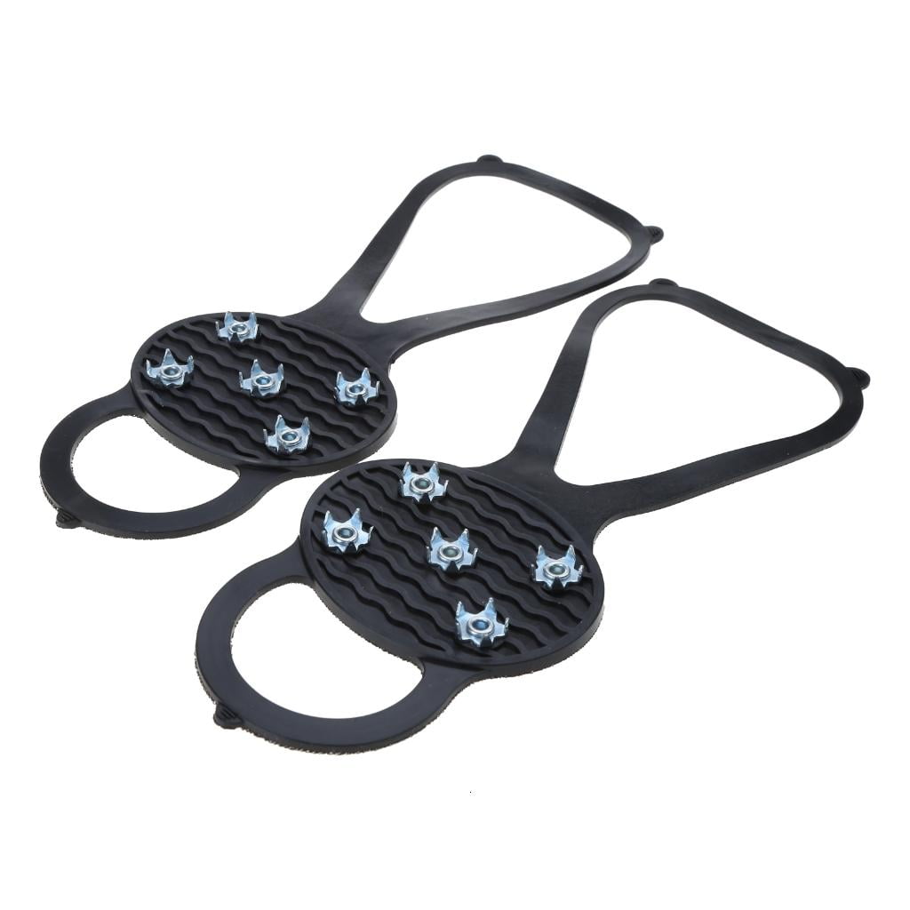 5 Teeth Ice Gripper for Shoes Ice Cleat Crampons for Hiking Fishing ...