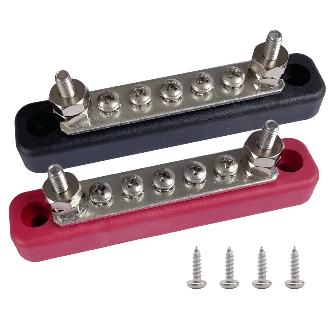 5 Terminals Bus Bar, Ampper 4.2" Power / Ground Distribution Block ...