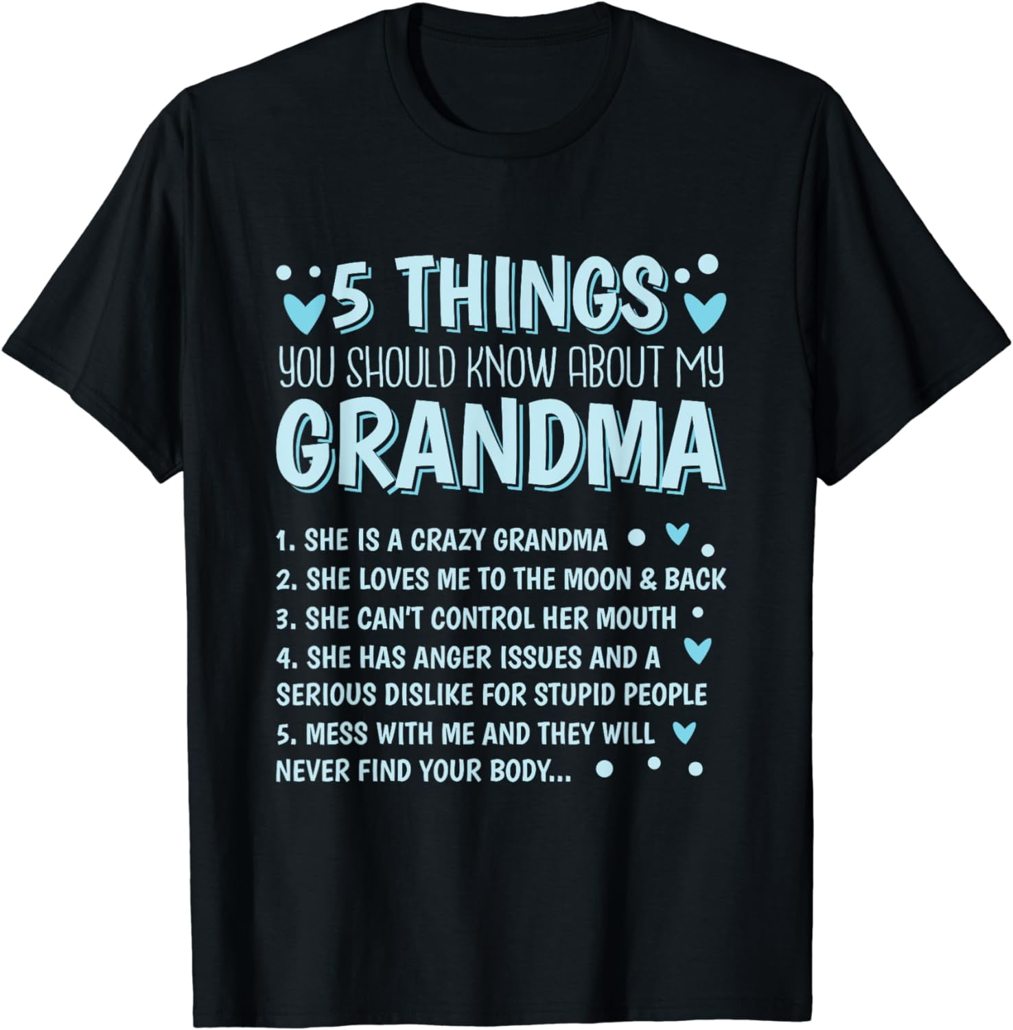 5 Things You Should Know About My Grandma T-Shirt - Walmart.com