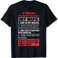 5 Things You Should Know About My Wife Husband Giftidea T-Shirt ...