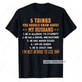 5 Things about My Husband To Wife T-Shirt Funny Sayings For Wife Tee ...