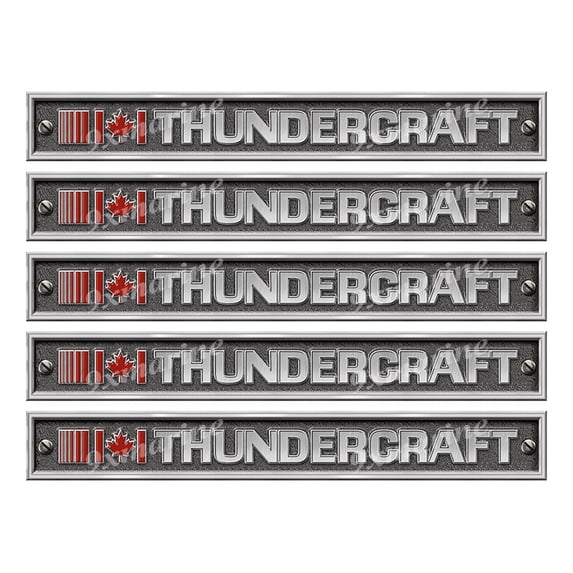 5 ThunderCraft Stickers - 10" long set. Replica Name Plate in Vinyl ...