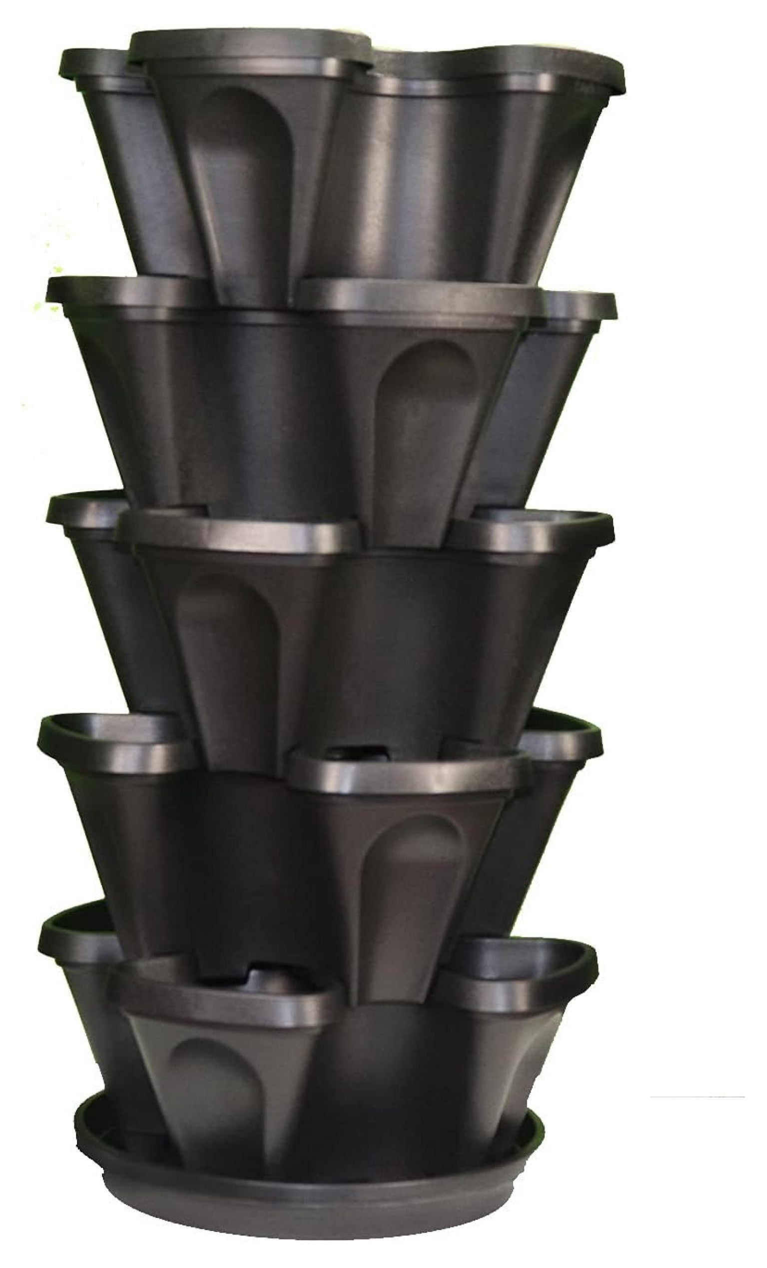 5-Tier 13 inch Strawberry and Garden Planter - Stackable Gardening Pots ...
