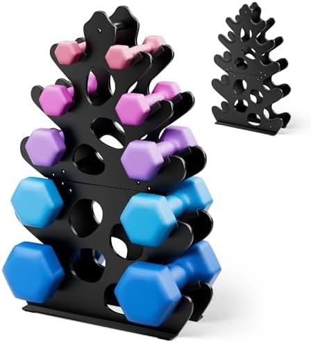 5-Tier | 4-Tier | 3-Tier Dumbbell Rack Only for Home Gym Women Dumbbell ...