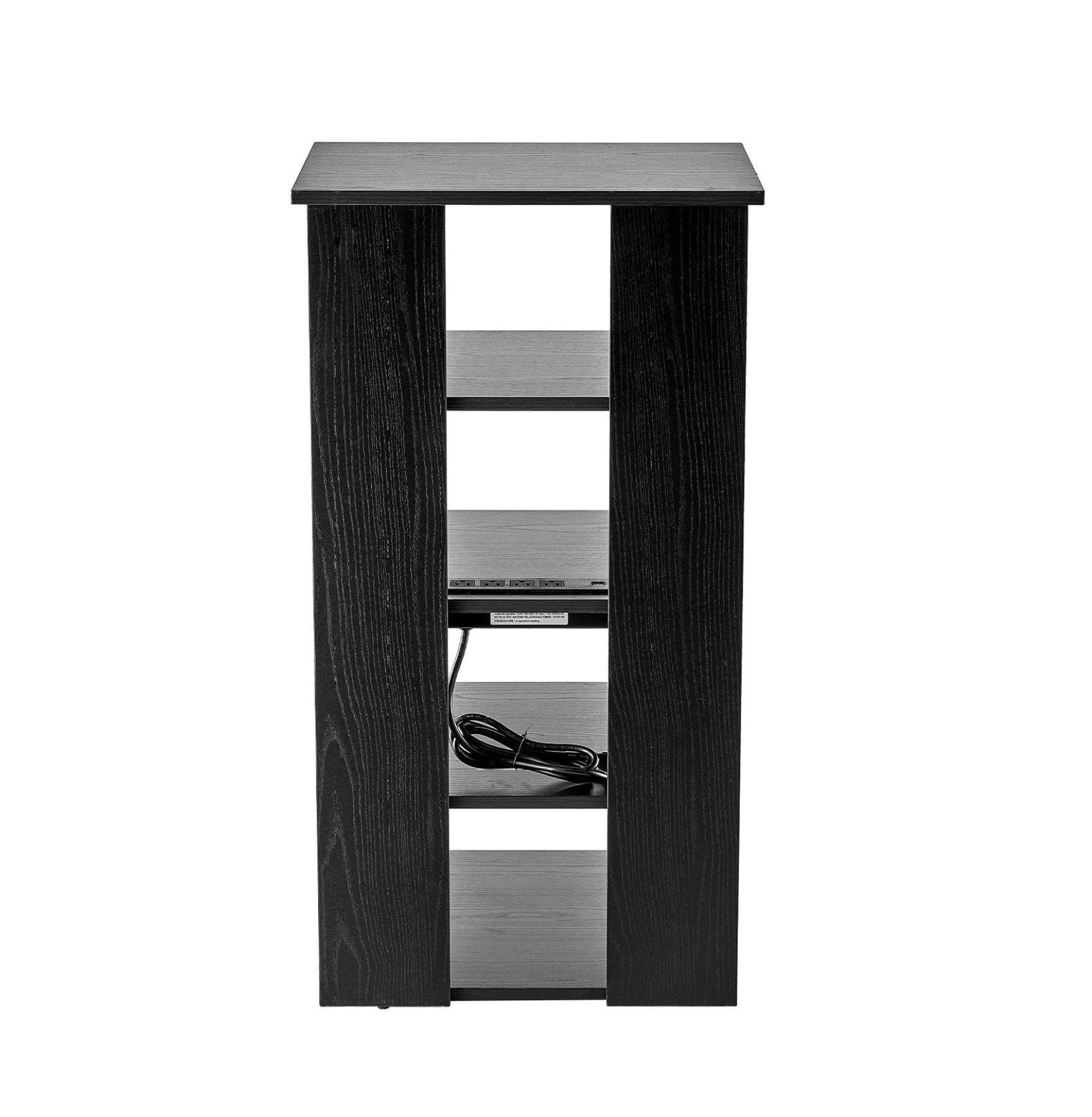 5-Tier AV Media Stand - Wooden Audio Video Rack for DVD Players ...