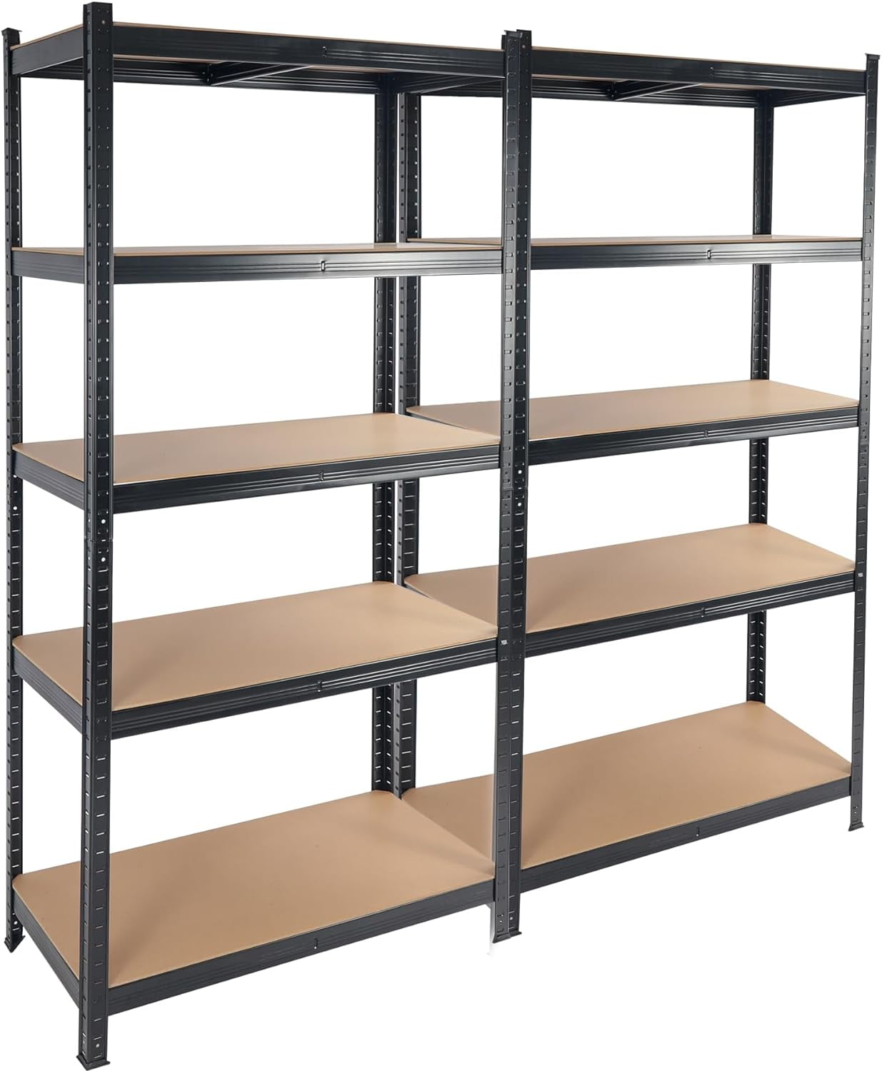 5 Tier Adjustable Garage Shelving Unit, 35.4" W x 17.7" D x 71" H Metal ...