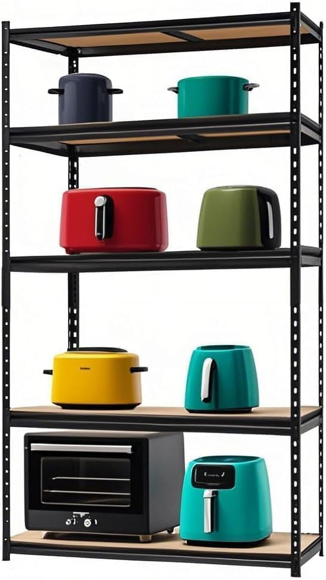 5-Tier Adjustable Metal Shelving Units - Heavy Duty 2000 lbs Assembly ...