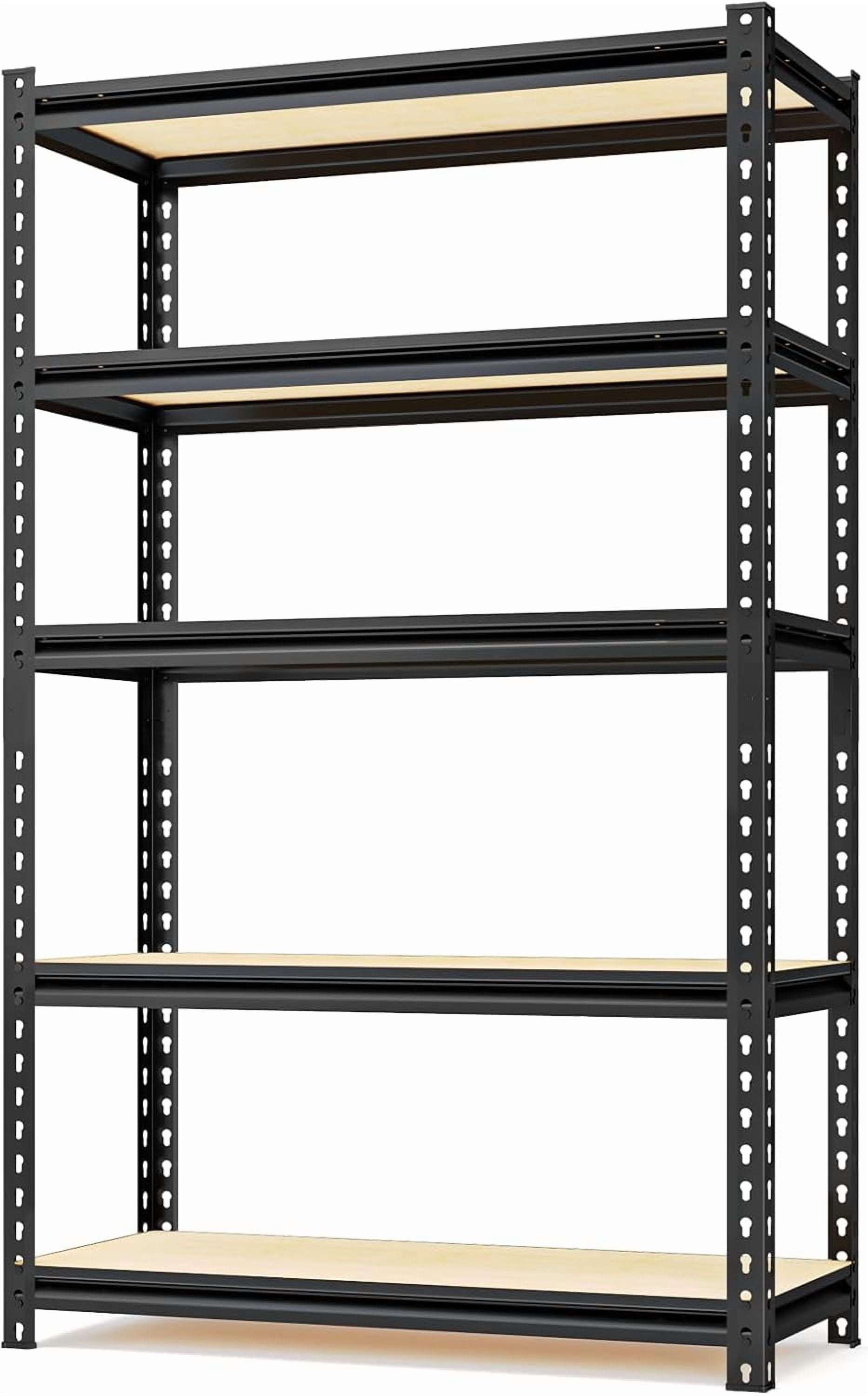 5-Tier Adjustable Metal Storage Shelves Heavy Duty Garage Shelving, 72 ...