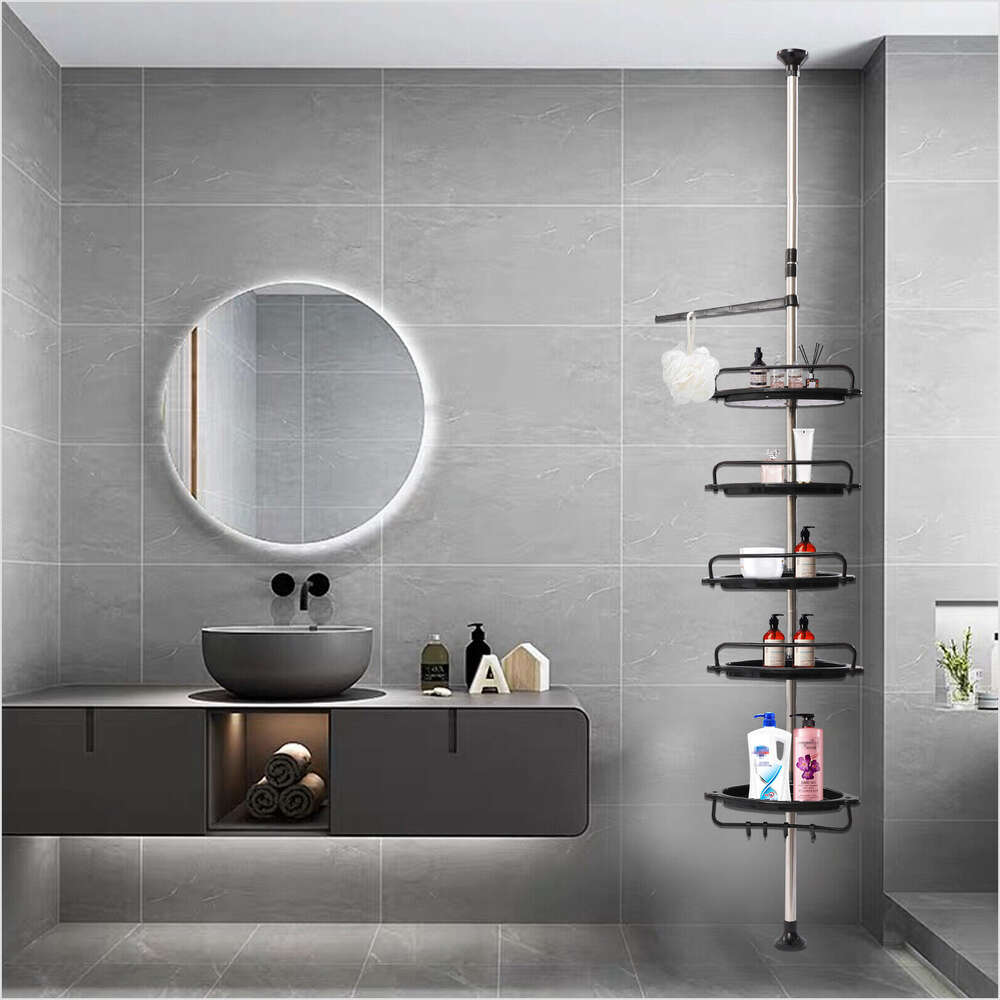 5-Tier Adjustable Shelves Rustproof Shower rack Corner for Bathroom ...