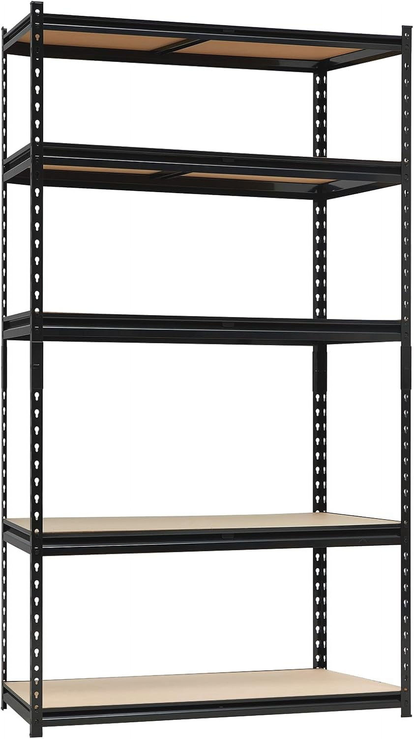 5-Tier Adjustable Storage Shelves, Garage Shelving Units, Heavy Duty ...