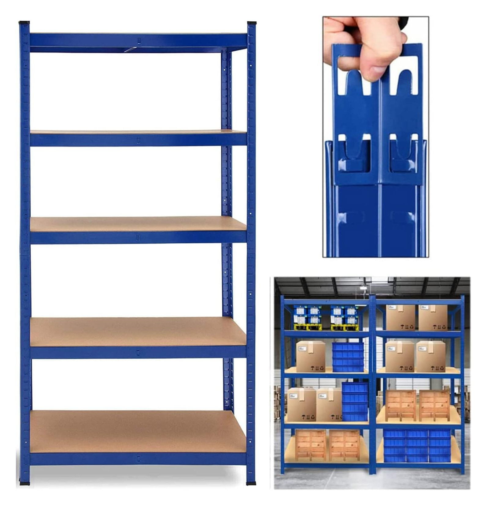 5-Tier Adjustable Storage Shelving Unit Heavy Duty Organizing Shelf ...