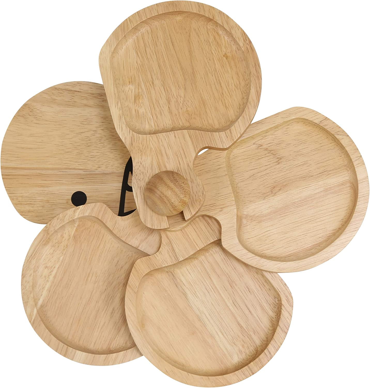 5 Tier Appetizer Server Plates with Wine Glass Holder (Helmet ...