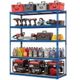5-Tier Blue Storage Shelving, Adjustable Garage Shelves, Meta Storage ...