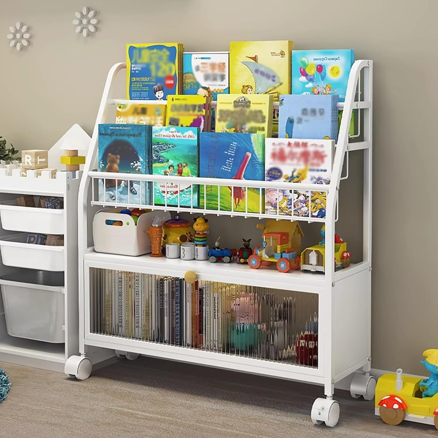 5 Tier Book Rack Storage Bookshelf, Freestanding Bookcase for Study ...