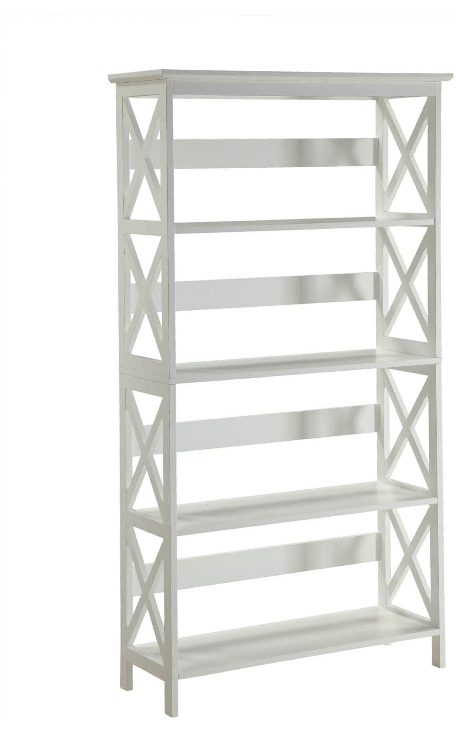 5 Tier Bookcase, White - Walmart.com