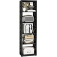 5-Tier Bookshelf, Metal Bookcase with Adjustable Shelves for Home ...