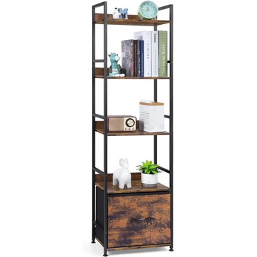 Fionafurn A-Shaped 5-Tier Bookshelf, Modern Wooden Ladder Shelf Open ...