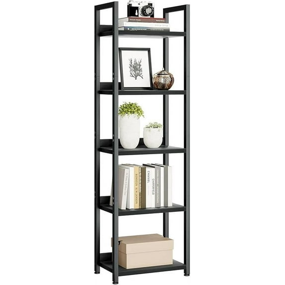 5 Tier Bookshelves, Home Office Bookcase Shelf Storage Organizer, Free ...