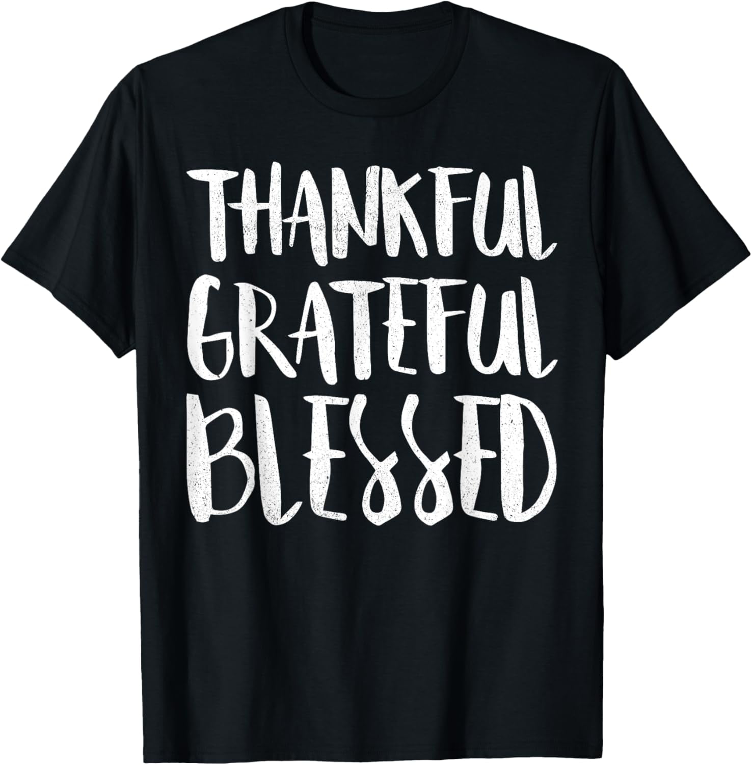 men and women can wear，Thankful Grateful Blessed T-Shirt Thanksgiving ...