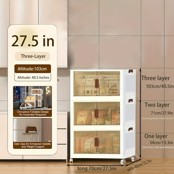 "5-Tier Collapsible Storage Locker - Stackable Plastic Organizer with ...