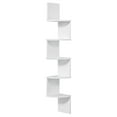 5 Tier Corner Floating Wall Shelf Radial Space Saving Storage Display ...
