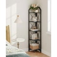5-Tier Corner Shelf, Industrial Corner Bookshelf, 59.4" Corner Storage ...
