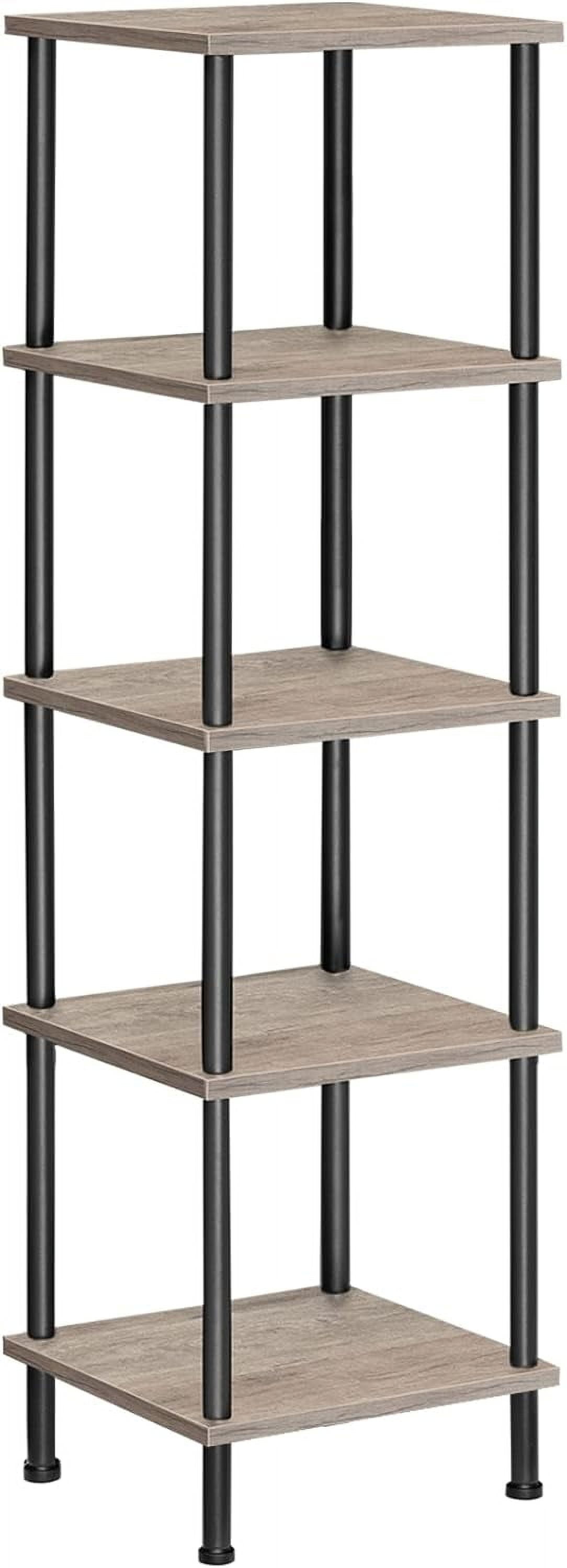 5-Tier Corner Shelf Stand, Corner Square Rack Display Shelf, Tall ...