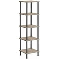 5-Tier Corner Shelf Stand, Corner Square Rack Display Shelf, Tall ...