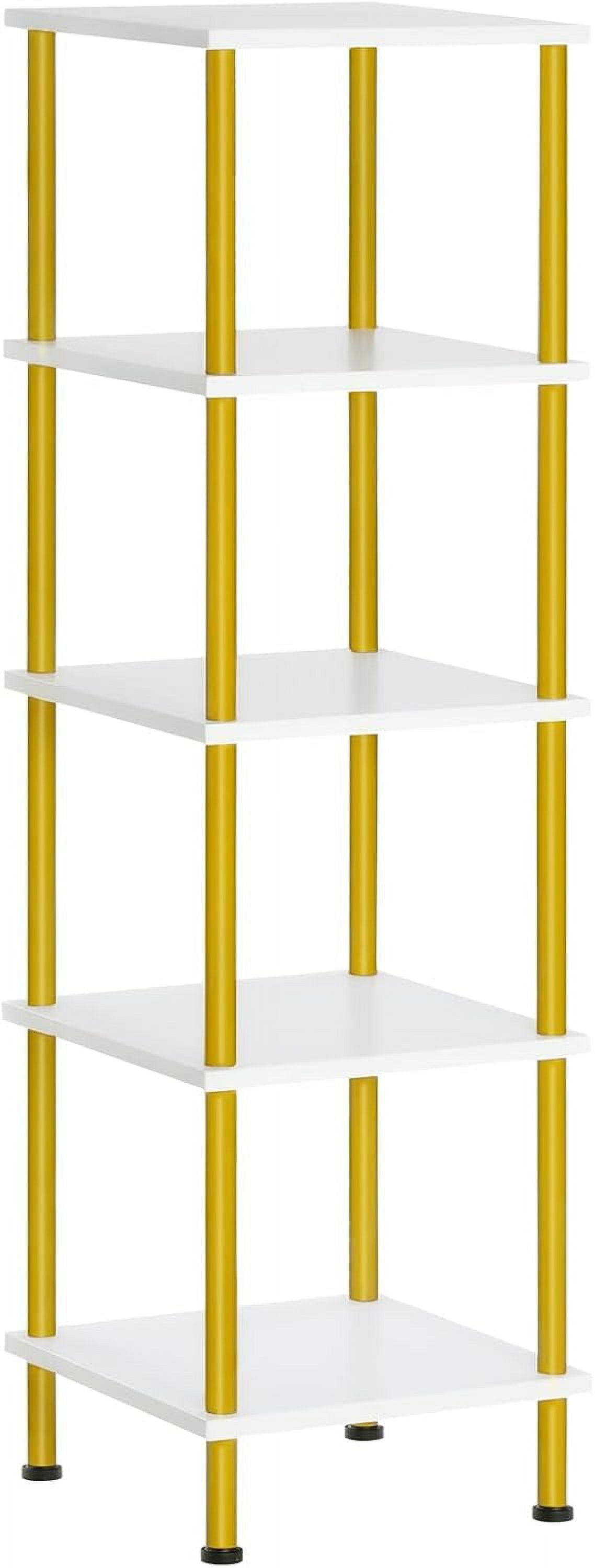 5-Tier Corner Shelf Stand, Corner Square Rack Display Shelf, Tall ...