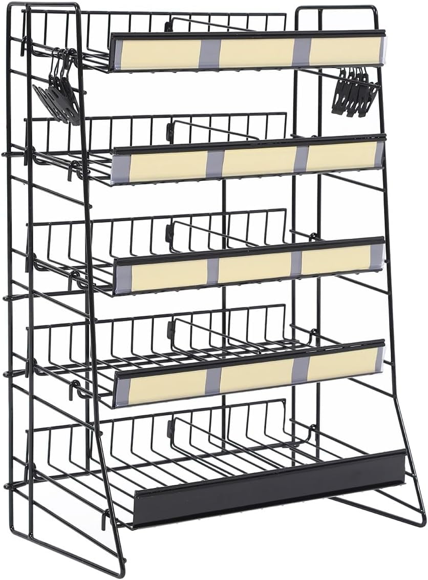 5-Tier Display Rack for Concession Stand, Movie Theater Candy Shelf ...
