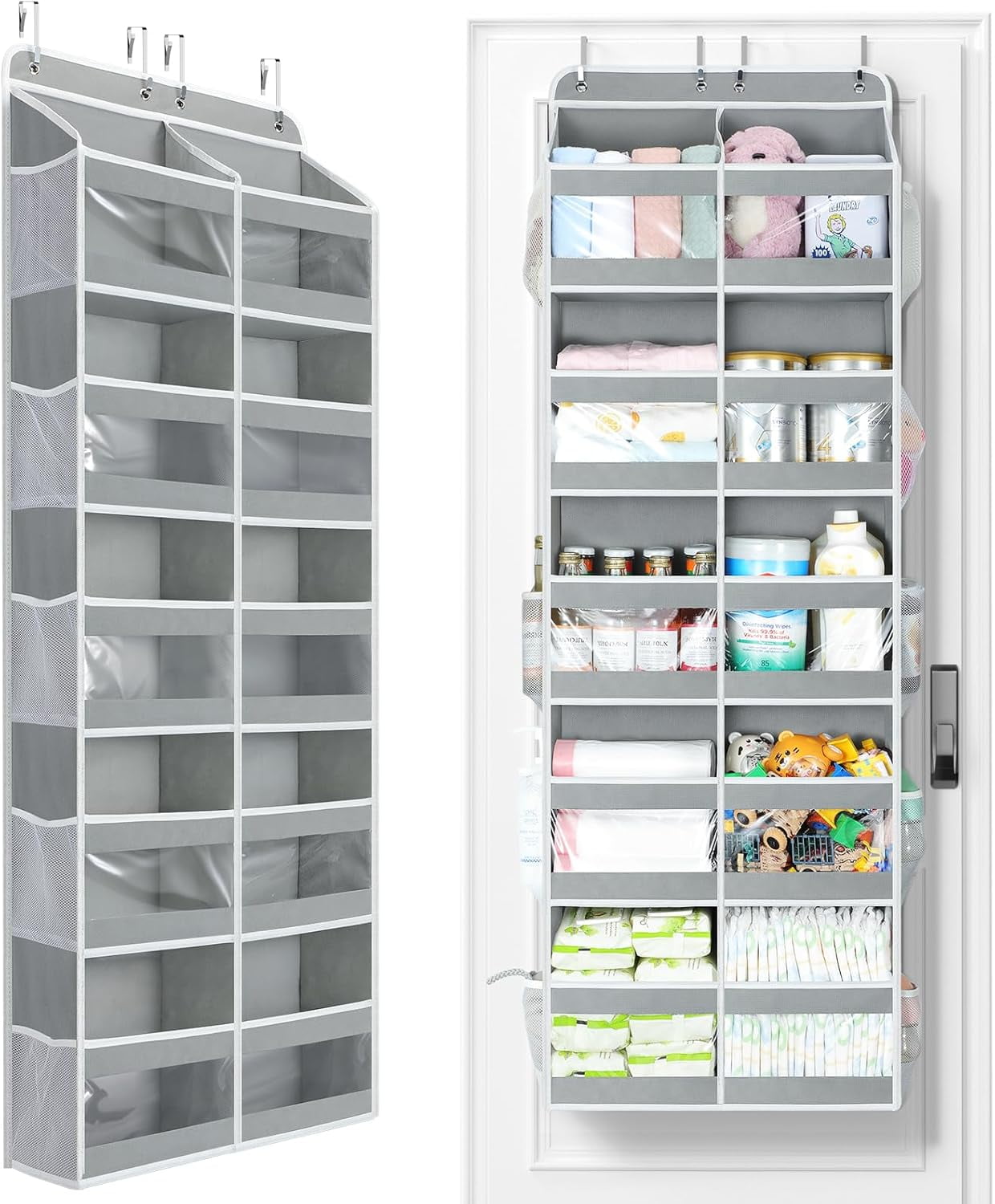 5-Tier Over The Door Organizer Dual-Column, 80lbs Load Extra Large Over ...