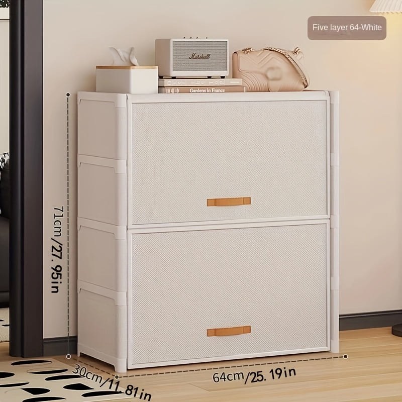 5-Tier Expandable Shoe Rack with Dust Covers - Stackable Space-Saving ...