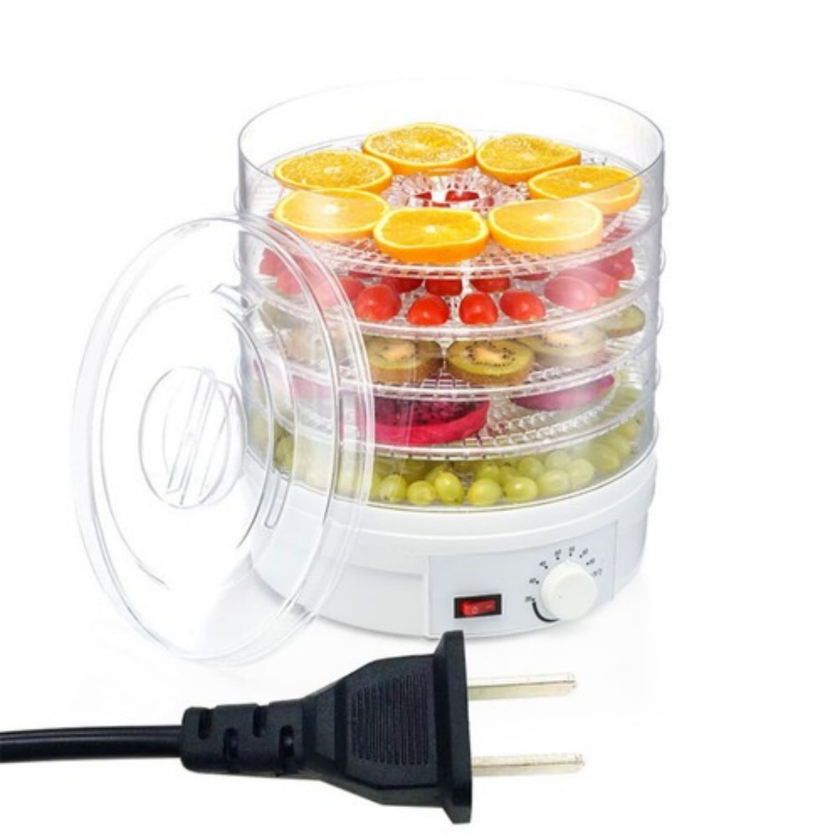 5-Tier Food Dehydrator Machine Fruit Meat Dryer Temperature & Time ...