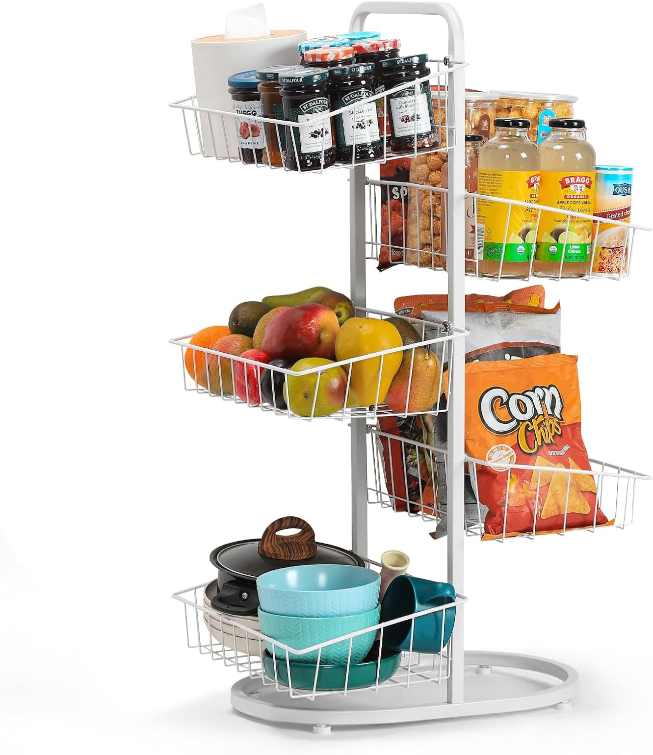 5 Tier Fruit Vegetable Basket for Kitchen Organizers,Kitchen Counter ...