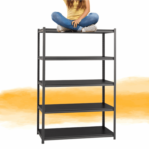 5 Tier Garage Shelf, Heavy Duty Steel Shelving Unit, Adjustable Metal ...