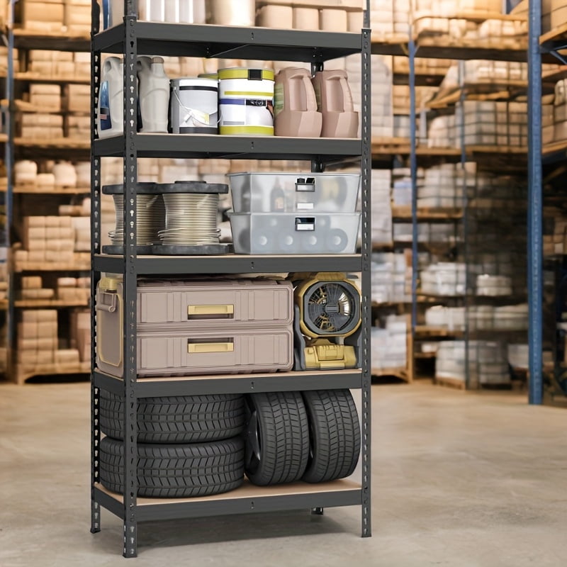 5-Tier Garage Shelves 1929lb Capacity Boltless Adjustable 70.9" Height ...
