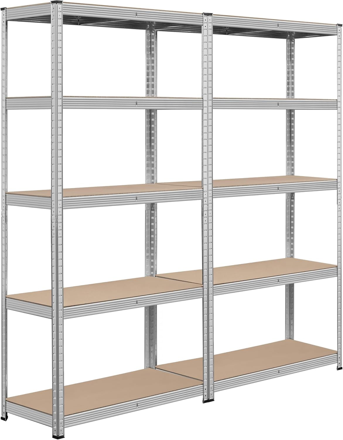 5-Tier Garage Shelves, Metal Storage Shelves Utility Shelving ...