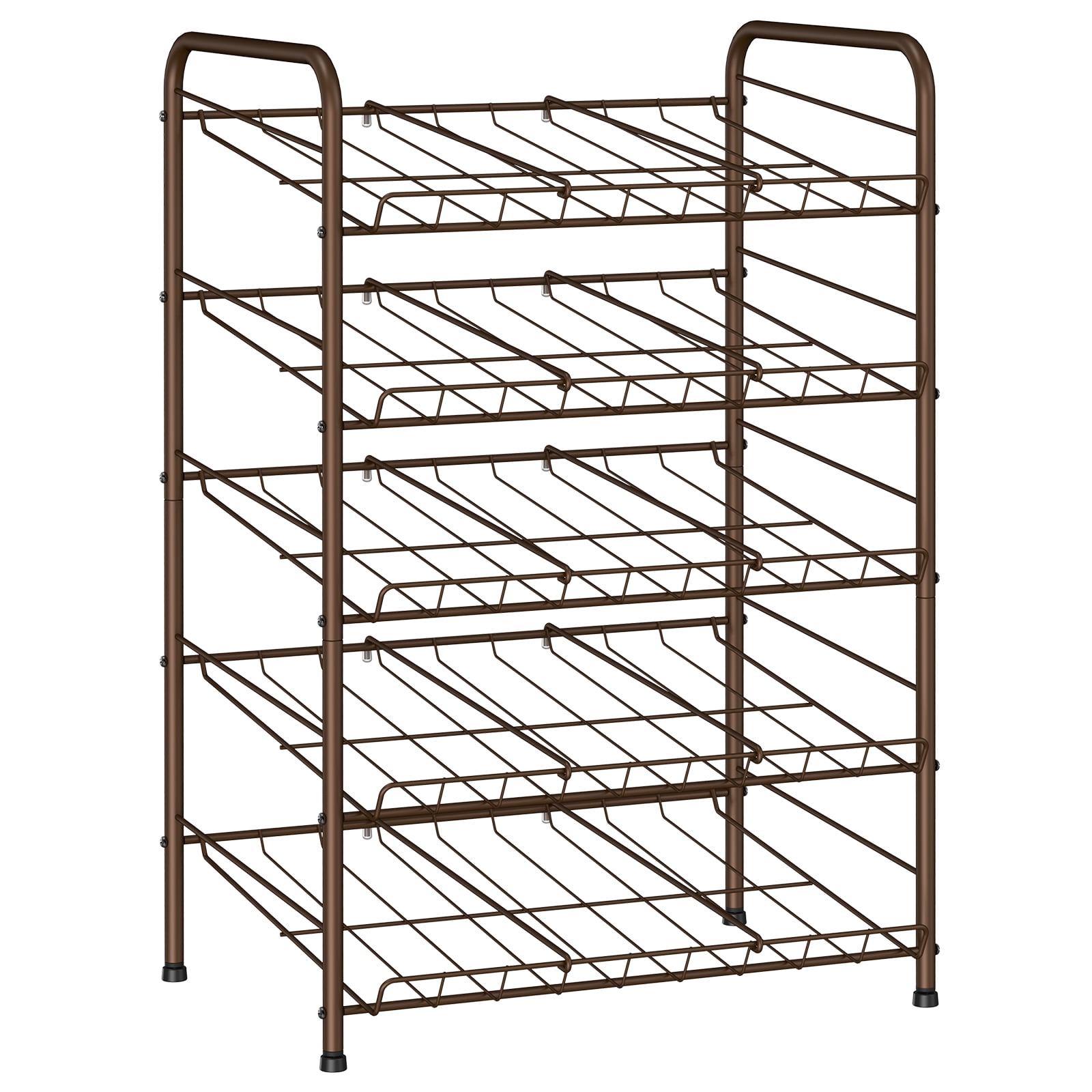 5-Tier Gravity-Feed Can Organizer Rack - Holds 60 Cans, Space-Saving ...