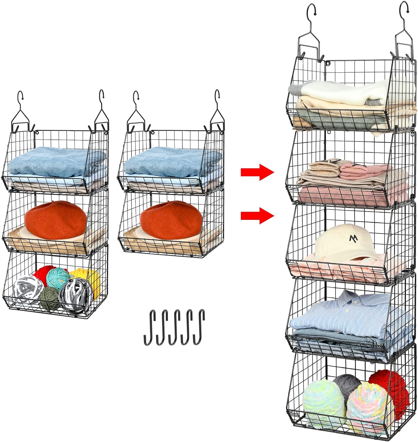 Housewares Goods Kids 7-Shelf Hanging Closet Organizer - Daily Clothing ...