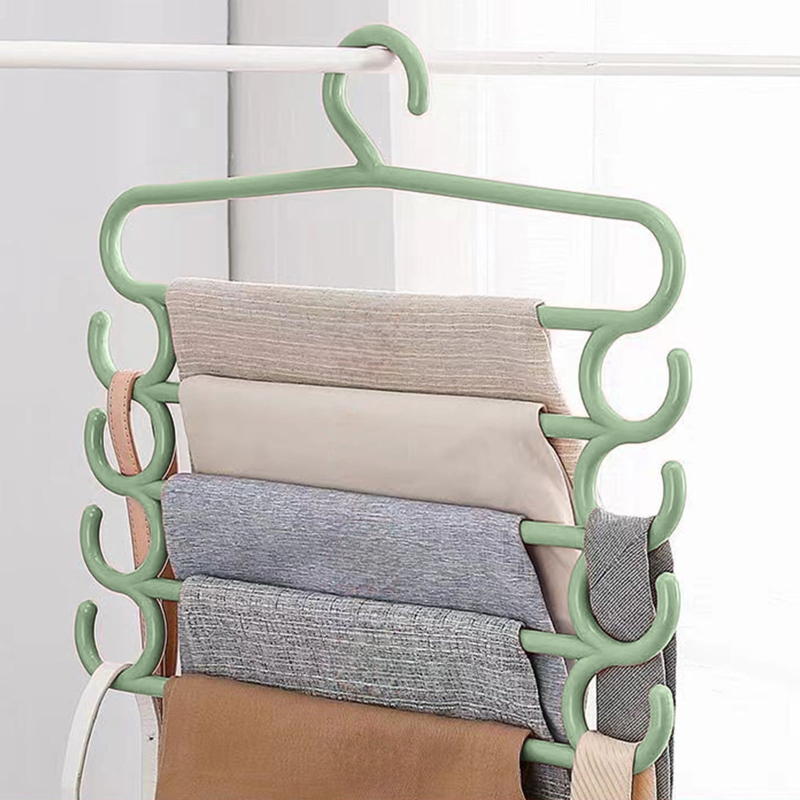 5-Tier Hanging Pants Rack | Multifunctional Closet Organizer | Space ...