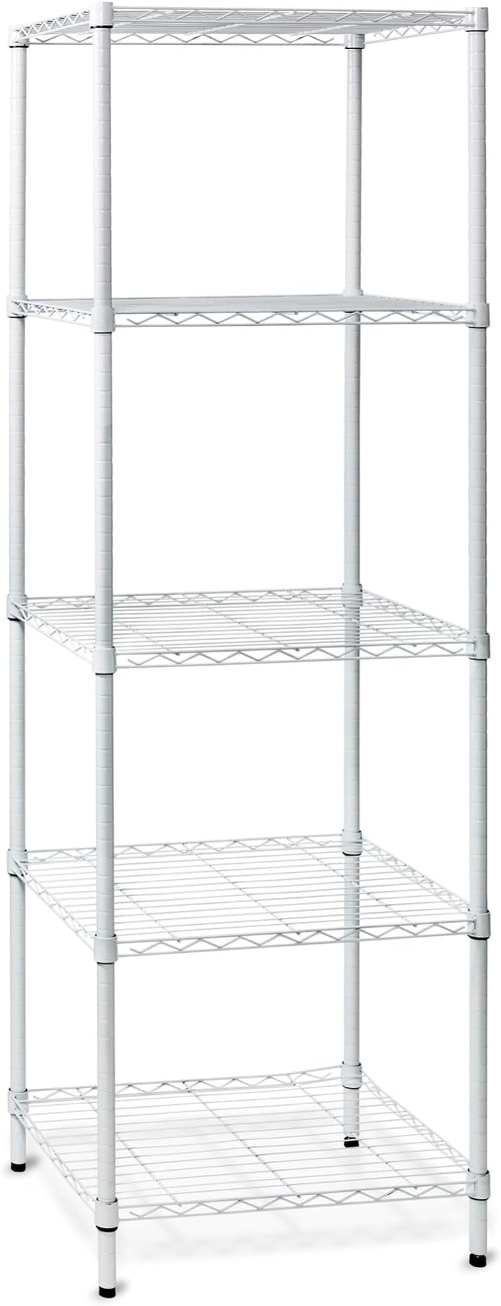 5-Tier Heavy-Duty Adjustable Shelves, Metal Storage Rack with 250-lb ...