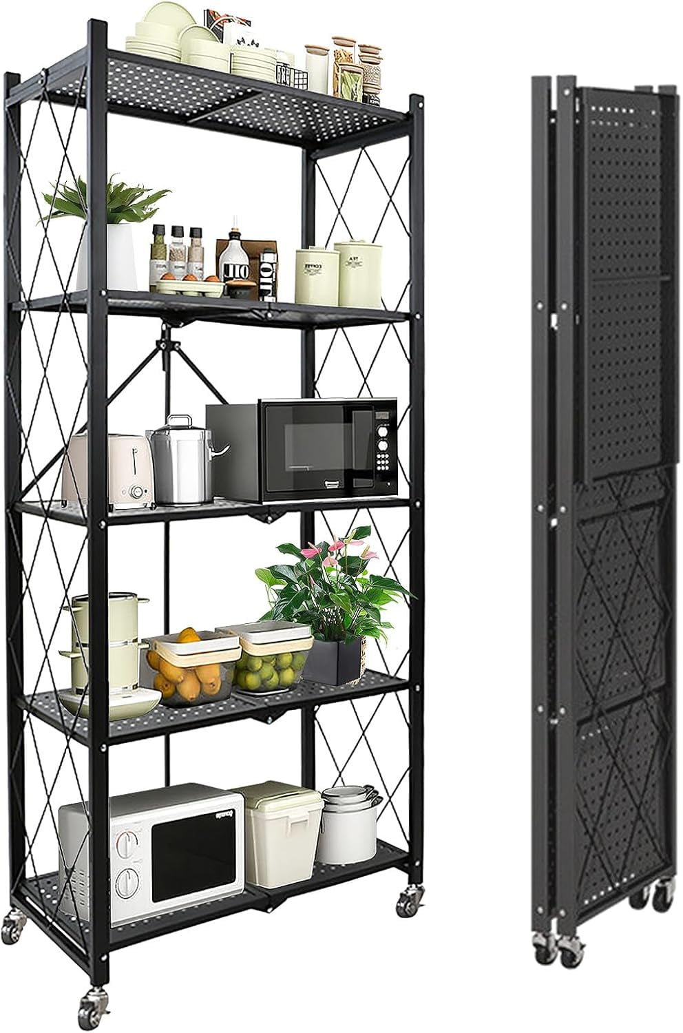 5-Tier Heavy Duty Metal Rack Storage Shelving Units 28" W x 14" D x 65 ...